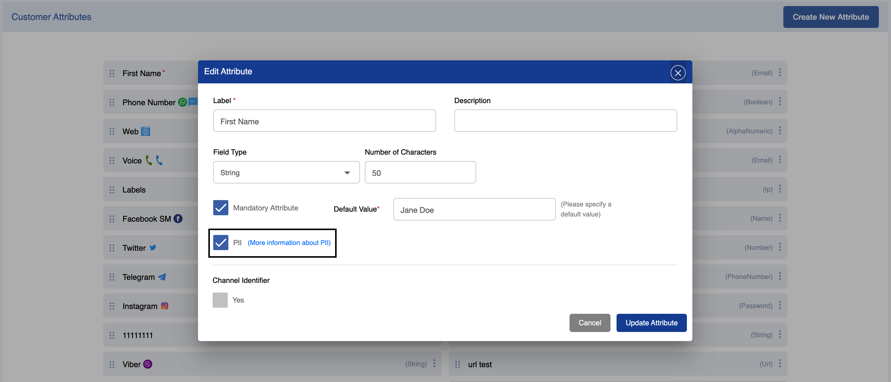 PII Data Masking of Customer Attributes in AgentDesk