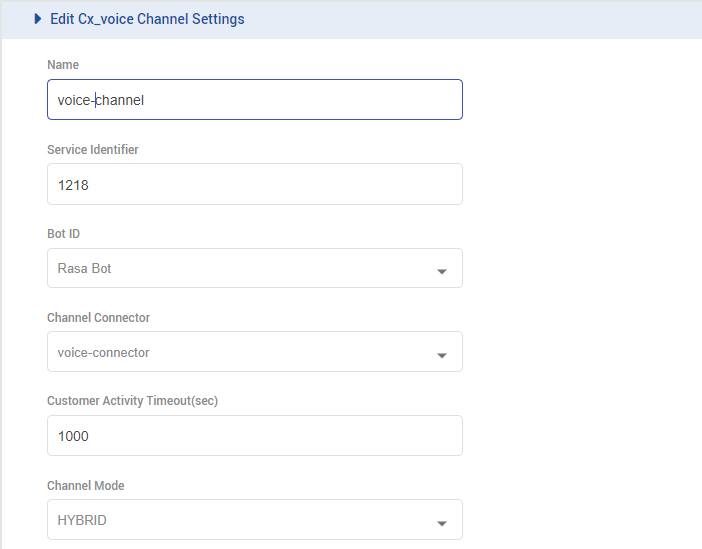 CX Voice Configuration Guide