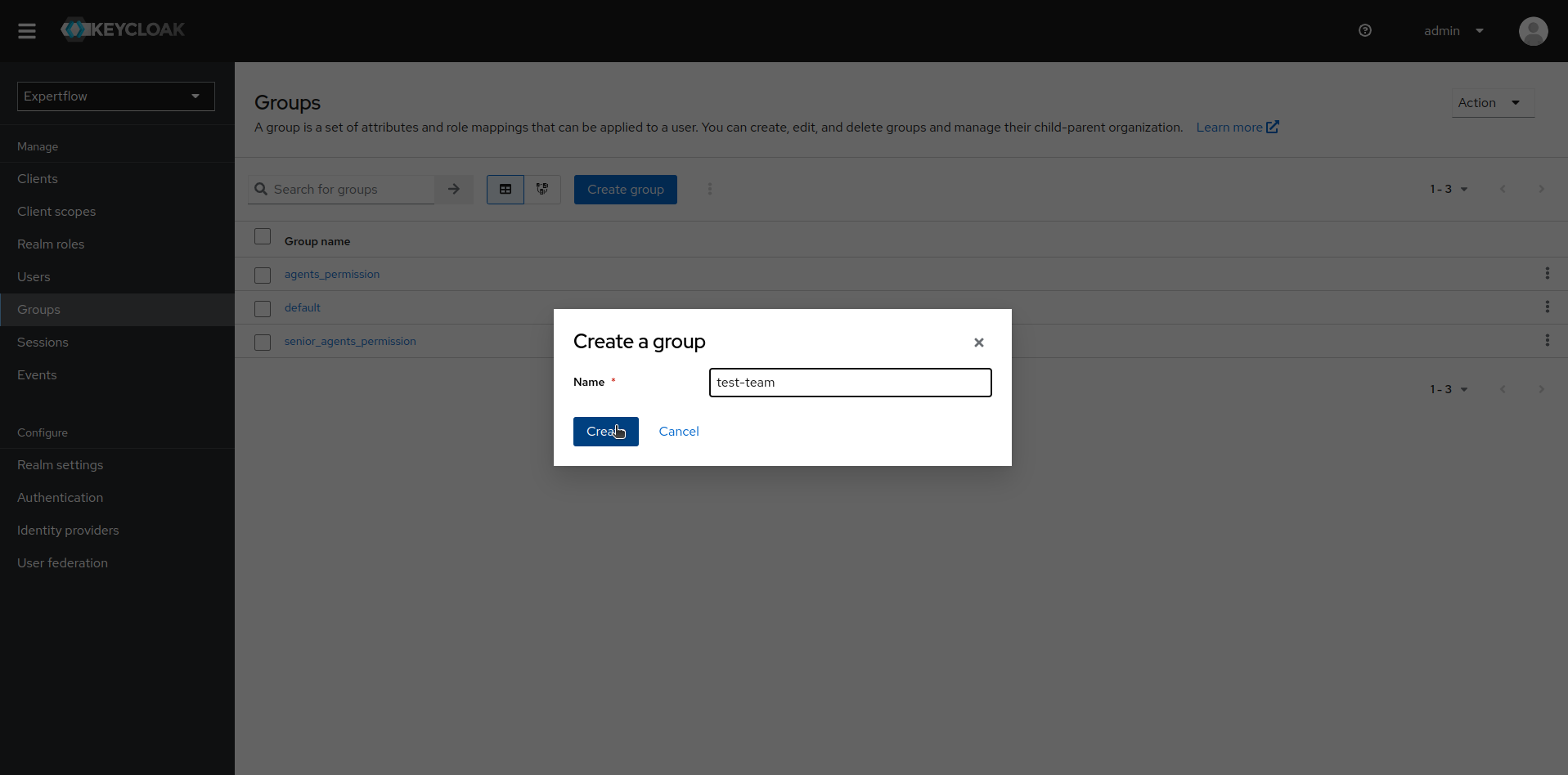 Keycloak Teams Permission Setup